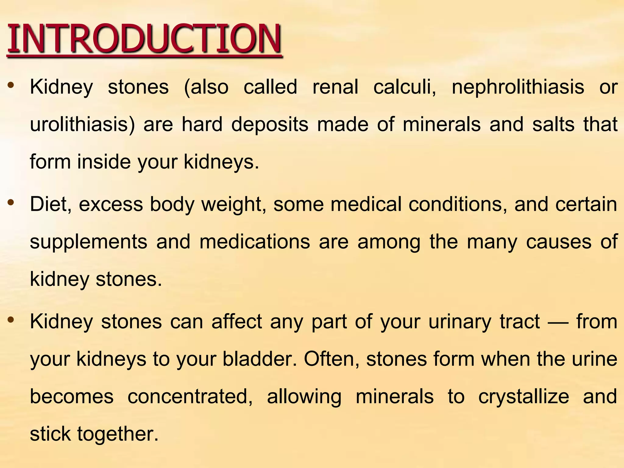 Renal calculi | PPTX