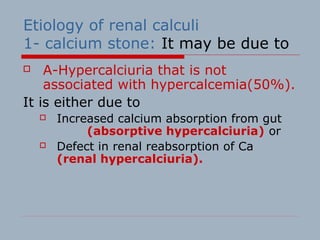 Renal calculi and hydronephrosis | PPT