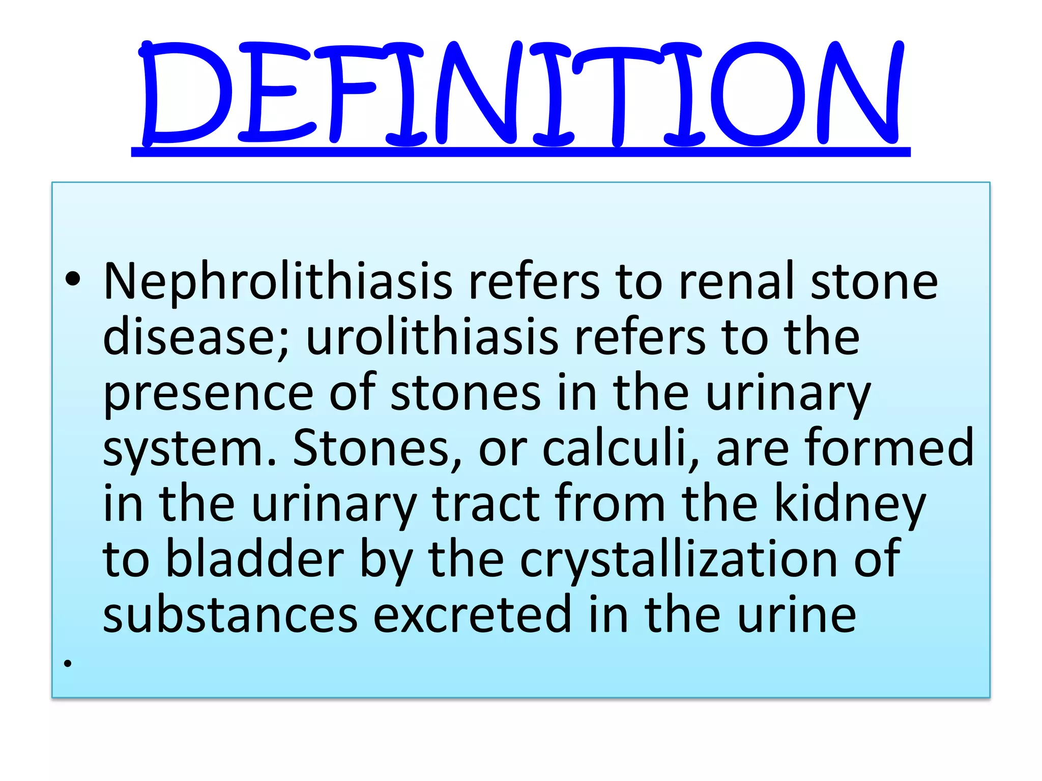 Renal calculi ppt | PPT
