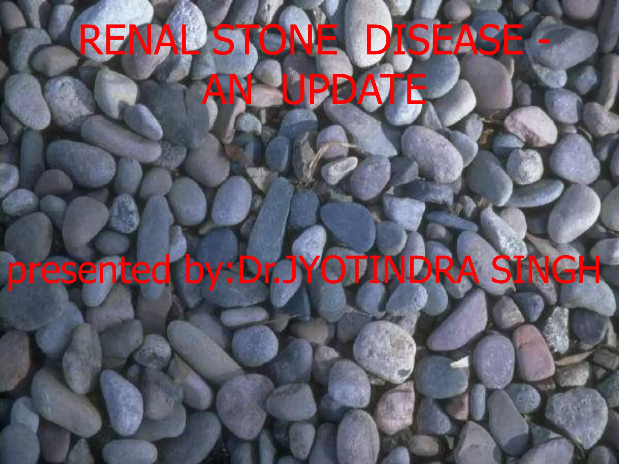 Renal stone disease | PPTX