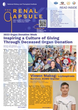 National Kidney and Transplant Institute Renal Capsule 2023 - 3rd Quarter | PDF