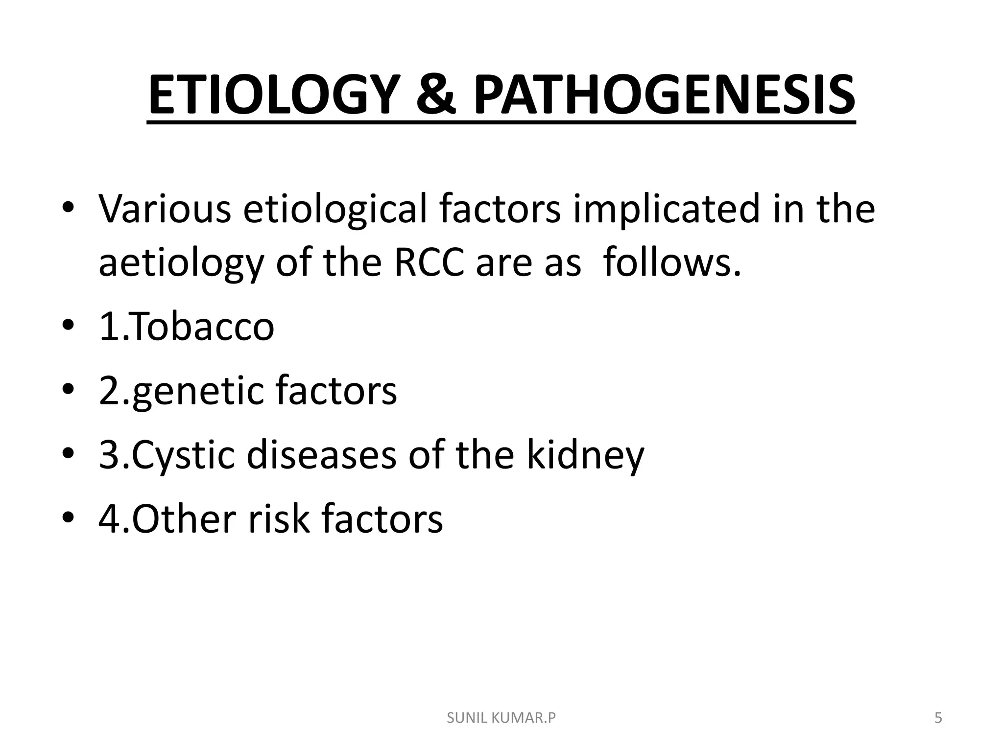 Renal Cell Carcinoma Ppt