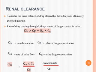 Renal clearance | PPTX