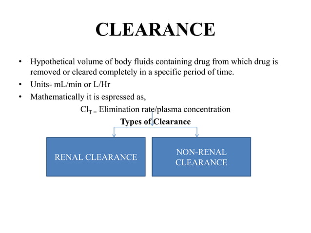 Renal clearance | PPTX