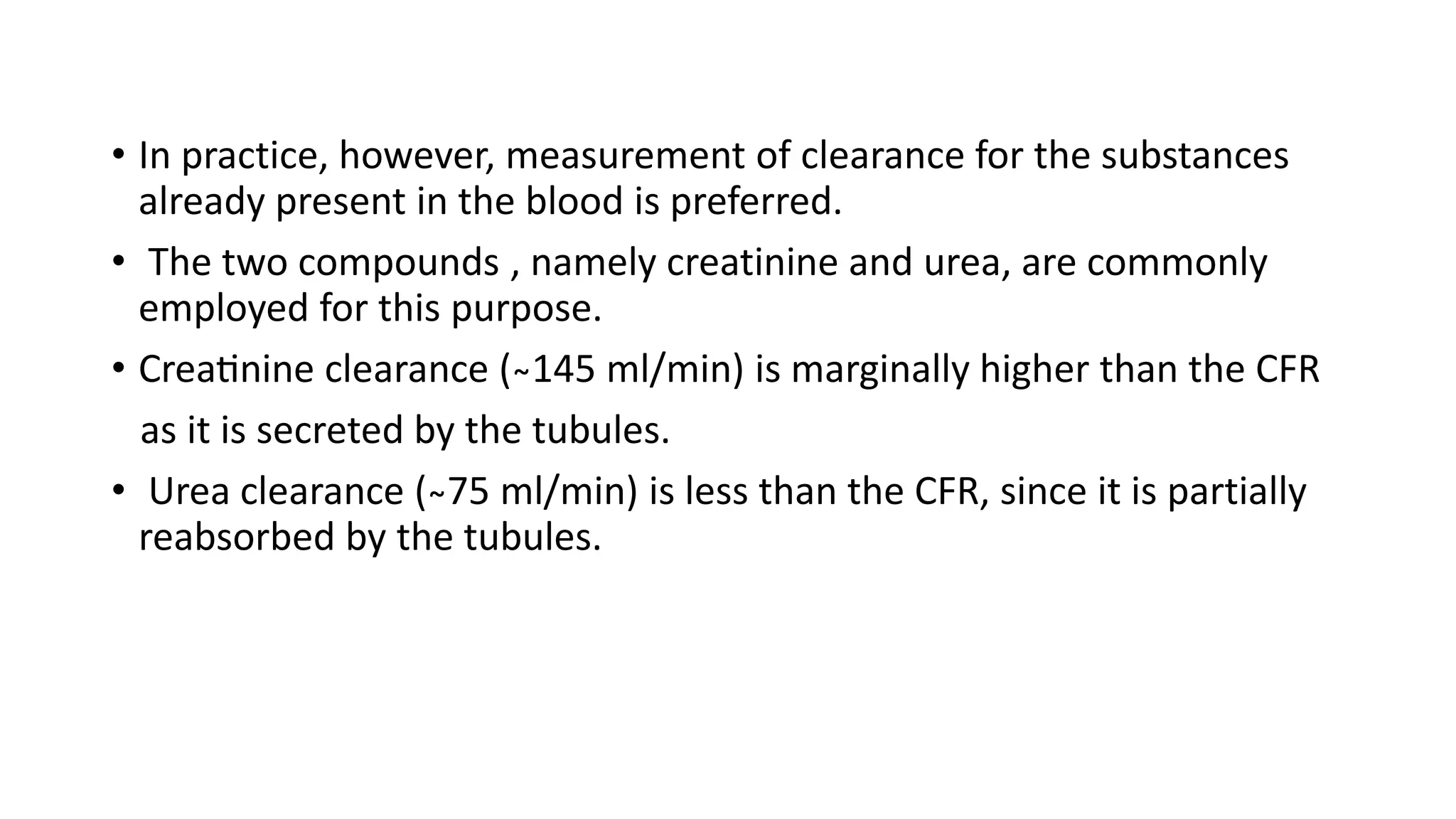 Renal clearance test | PPTX