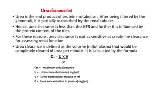 Renal clearance test | PPTX