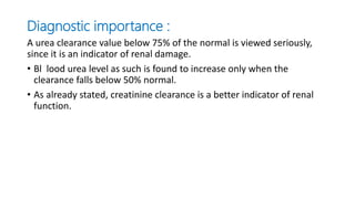 Renal clearance test | PPTX