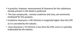 Renal clearance test | PPTX
