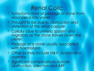Renal Colic Investigation and Management | PPT
