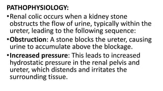 RENAL COLIC. intermittent pain caused by a kidney stone | PPT