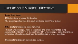 Renal colic- Investigations and treatment.ppt