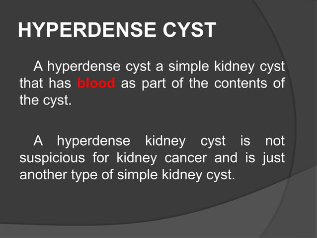 Renal cyst / Classification of Renal Cyst | PPTX