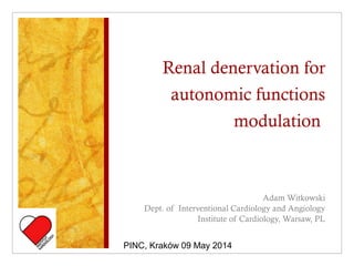 Renal denervation - prof. Adam Witkowski | PPT