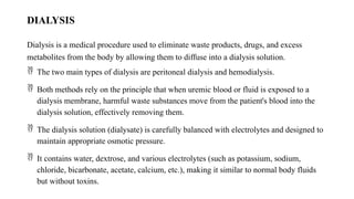 RENAL DIALYSIS. Pharmacotherapeutics.pptx