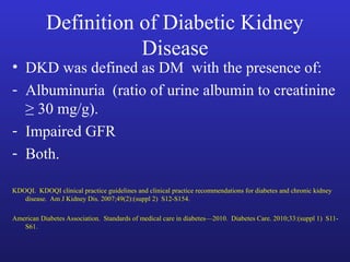 Renal disease in diabetes from prediabetes to late vasculopathy ...