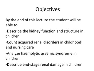 Renal disorder in children | PPT