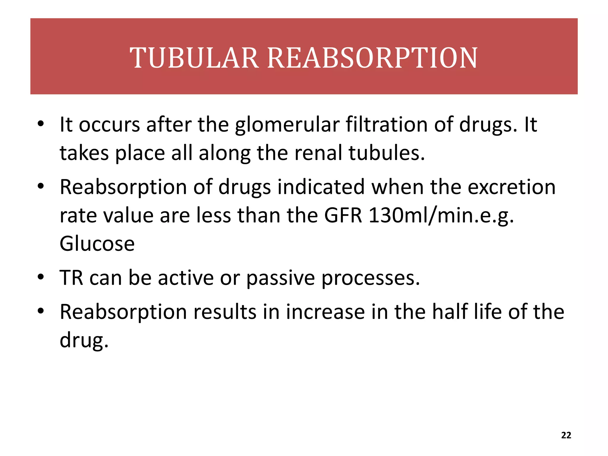 Renal drug excretion | PPTX