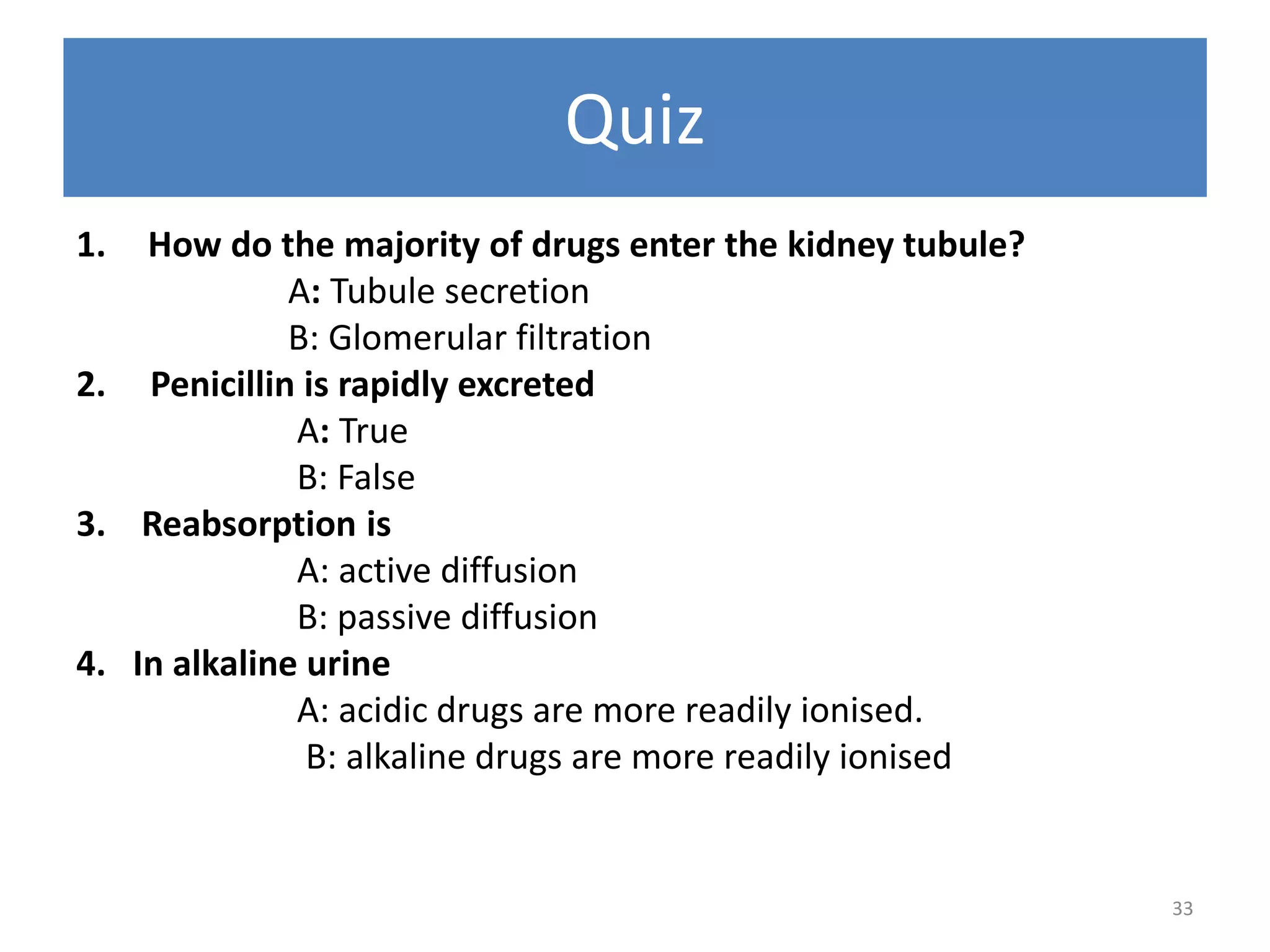 Renal drug excretion | PPTX