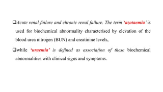 Pathophysiology of Renal failure | PPTX | Blood Disorders | Diseases ...