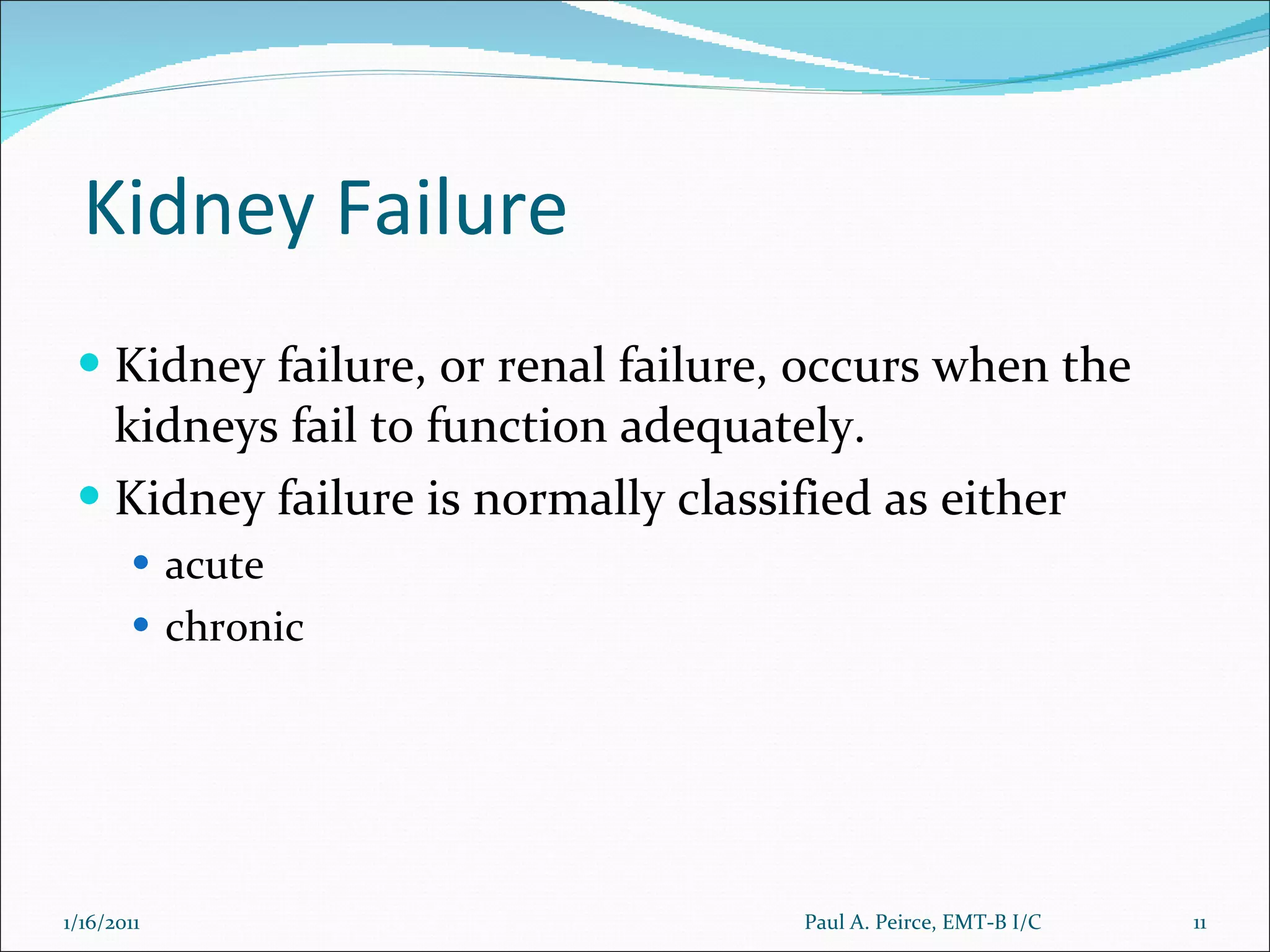 Renal failure and dialysis | PPT