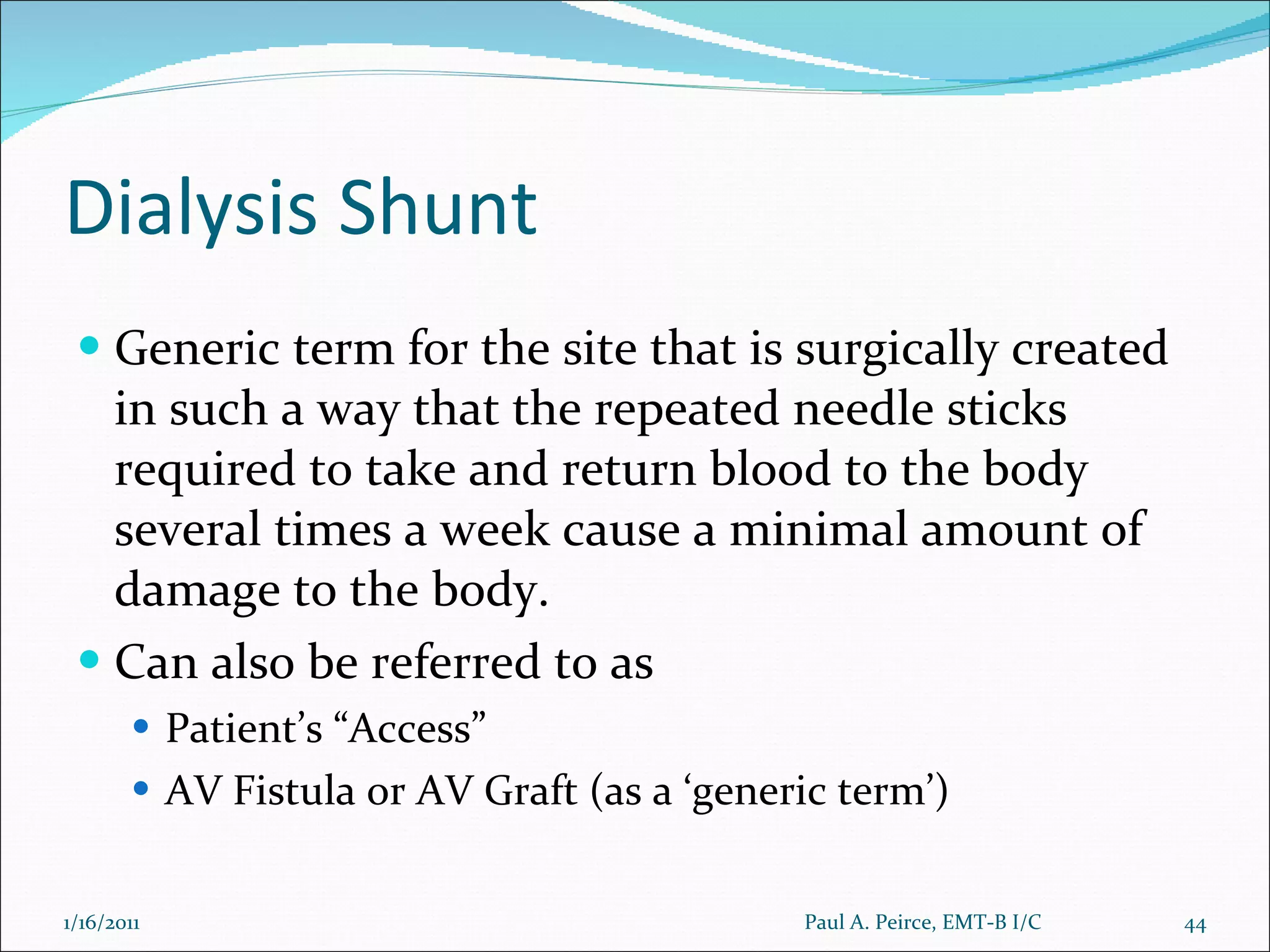 Renal failure and dialysis | PPT