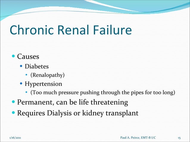 Renal failure and dialysis | PPT | Blood Disorders | Diseases and ...