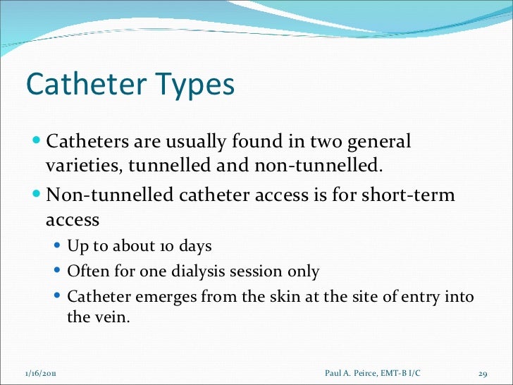 Dialysis Catheter Types