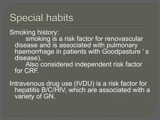 Renal failure history and examination | PPTX
