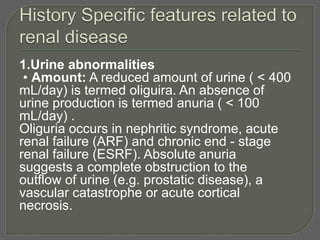 Renal failure history and examination | PPTX