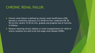 Acute and Chronic Renal Failure | PPT