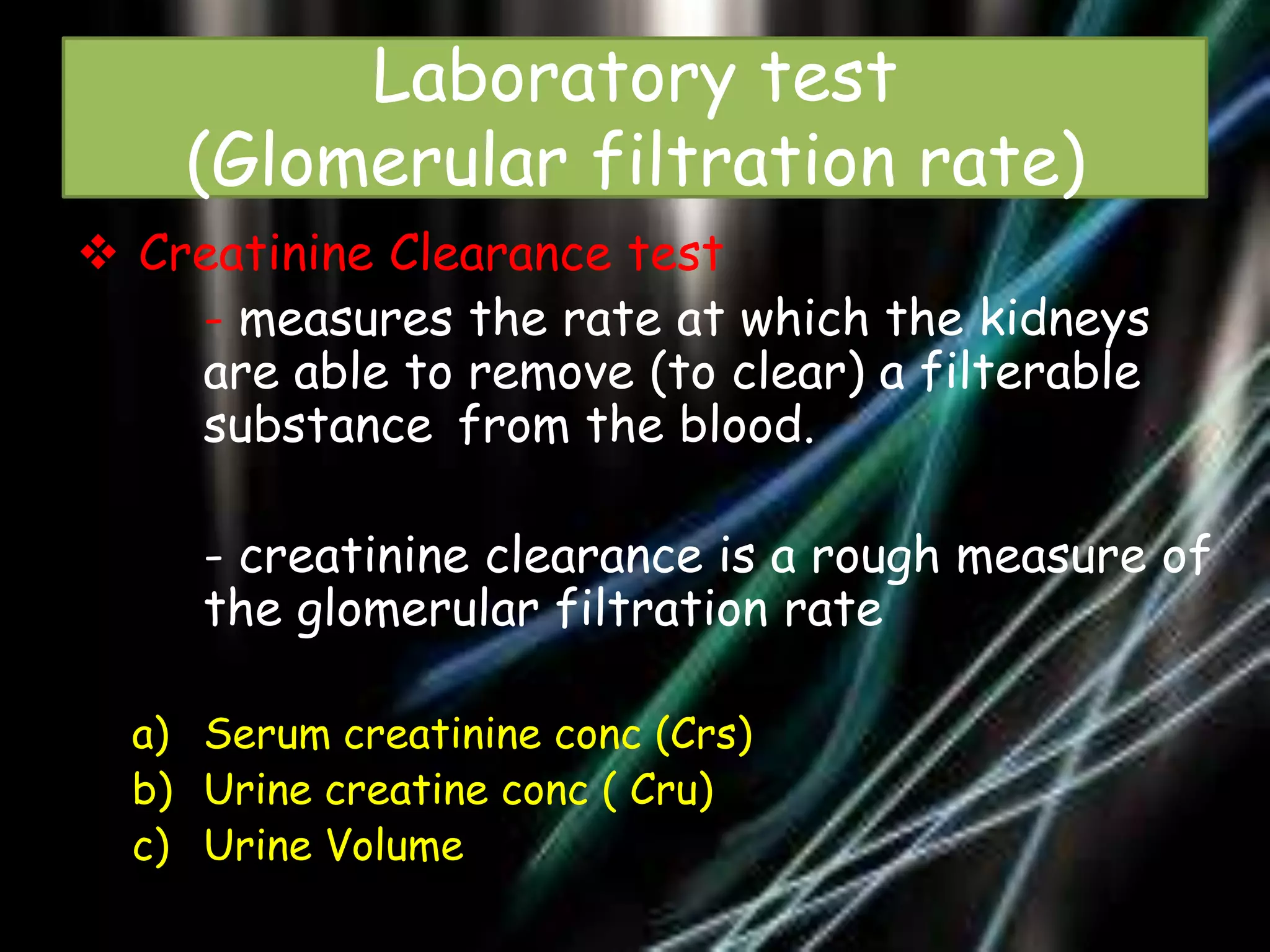 Renal function test | PPTX