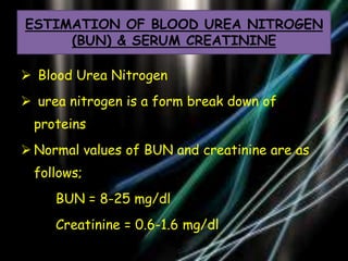 Renal function test | PPT
