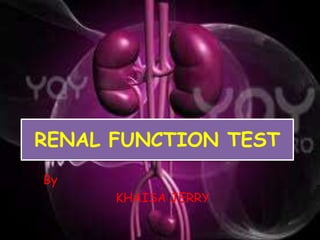 Renal function test | PPT