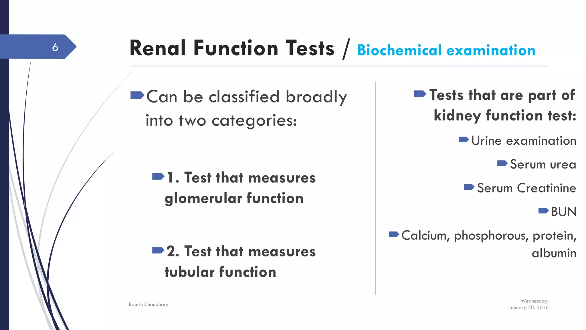 Renal function test | PDF