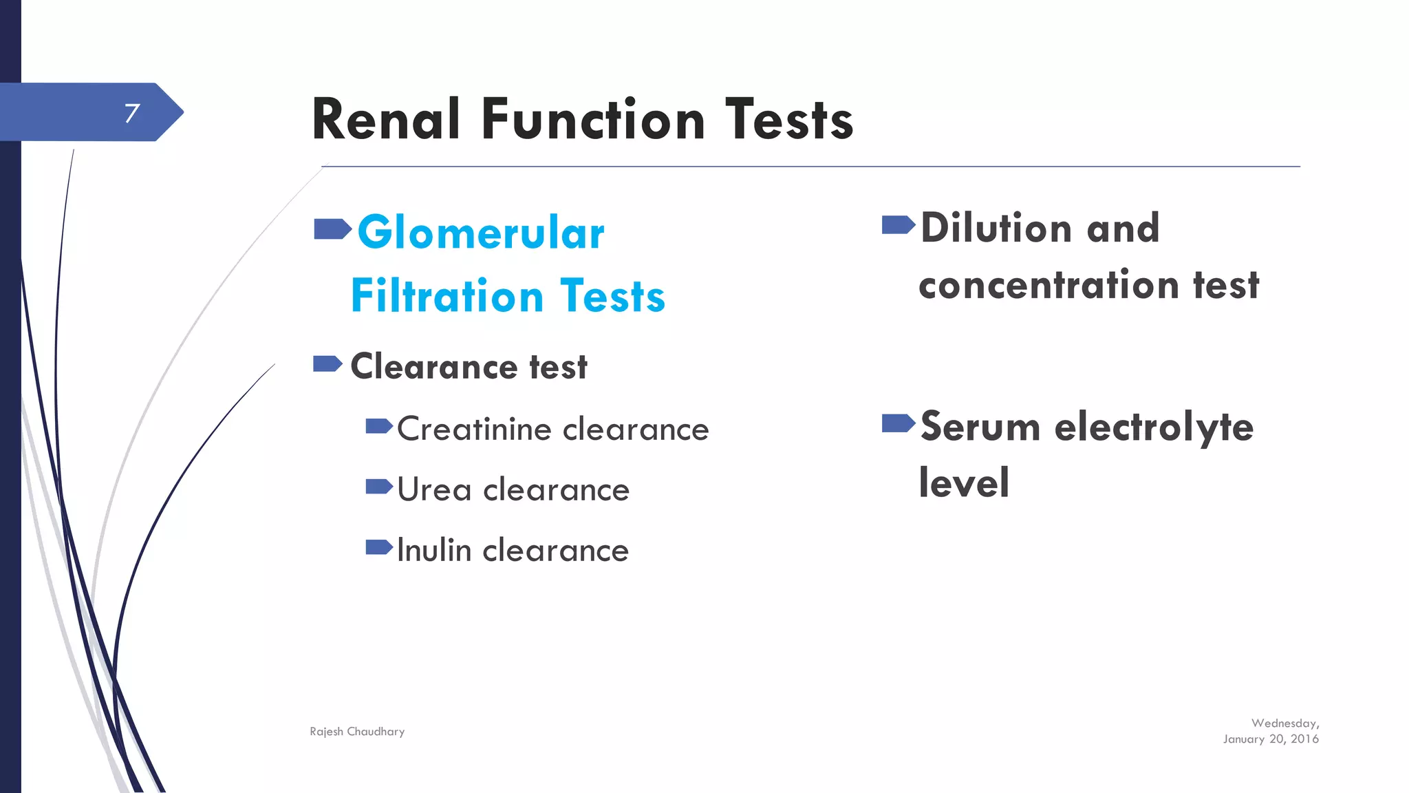 Renal function test | PDF