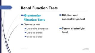 Renal function test | PDF