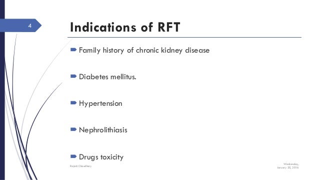 Renal function test