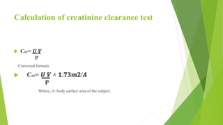 Renal function test | PPT