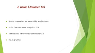 Renal function test | PPTX