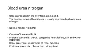 Renal function test | PPT