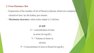 Renal function test | PPTX