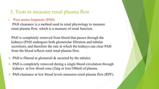 Renal function test | PPTX