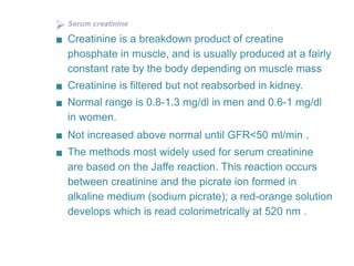 Renal Function Test, the contents, and procedures.pptx