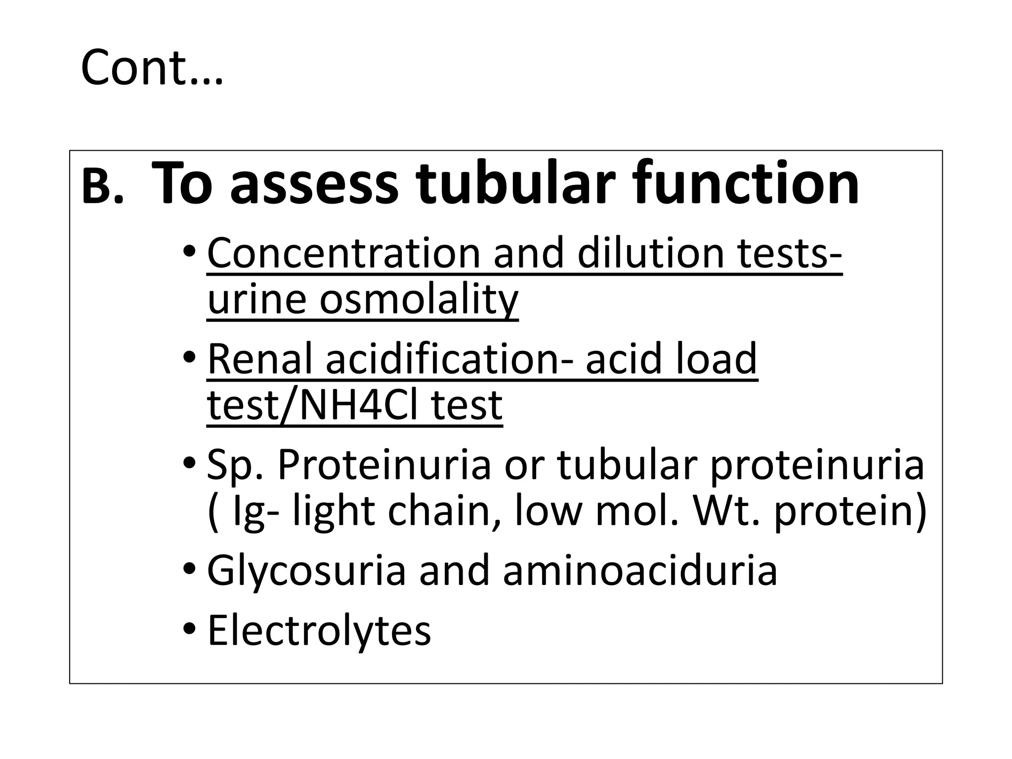 Renal function test for mbbs, bds, nursing, paramedics .pptx