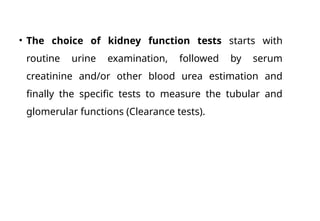 Renal Function Test_Nursing.pptx. Kidney Function Test | PPTX | Blood ...