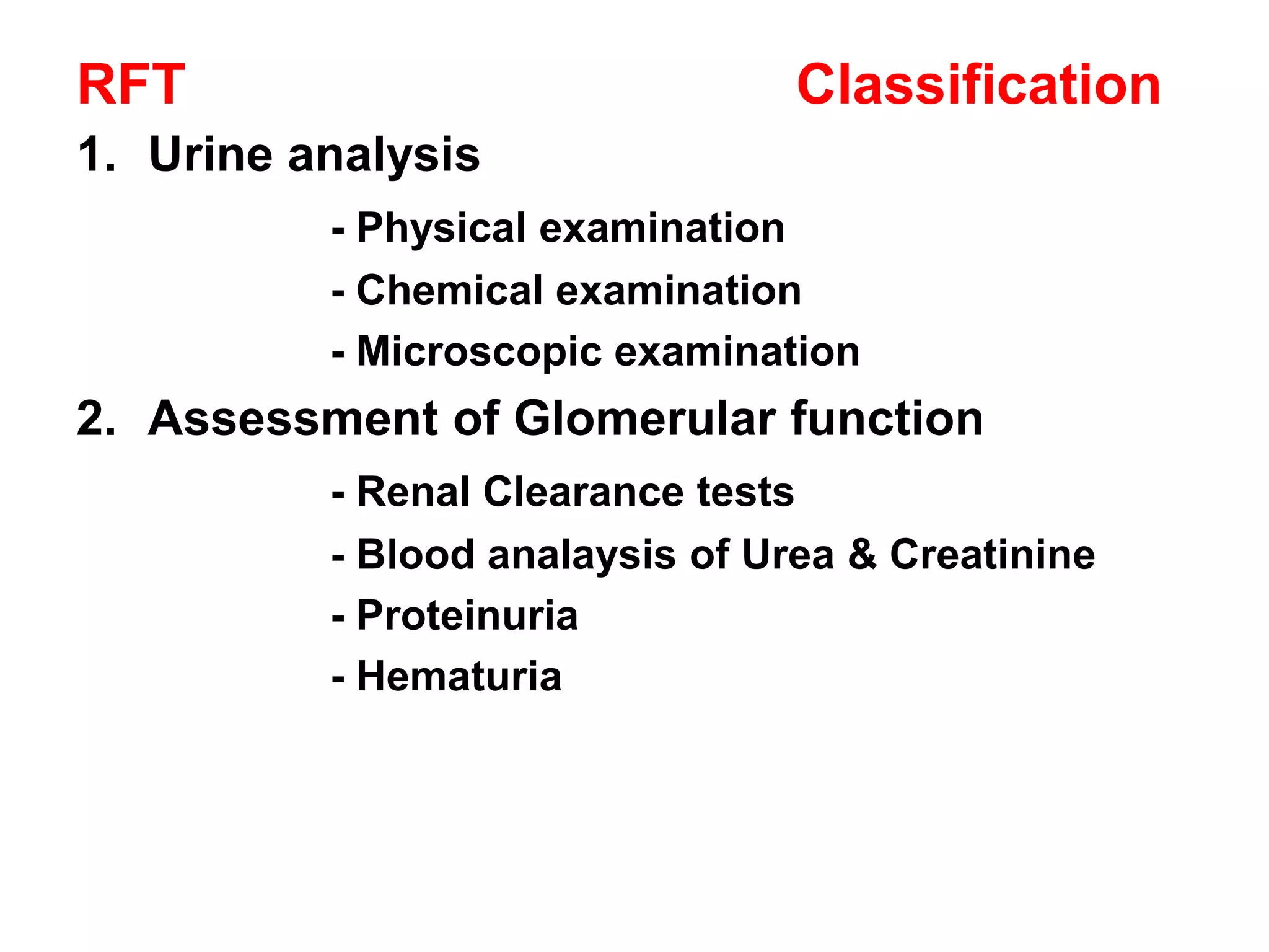 Renal function tests | PPTX