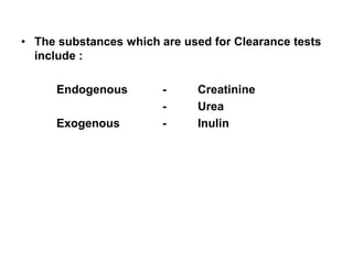 Renal function tests | PPTX