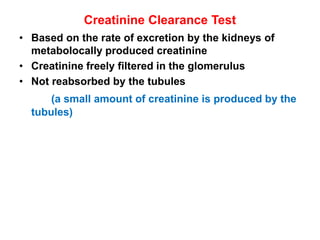Renal function tests | PPTX