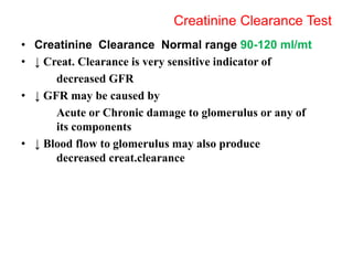 Renal function tests | PPTX