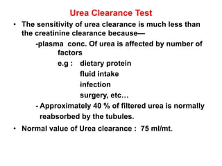 Renal function tests | PPTX
